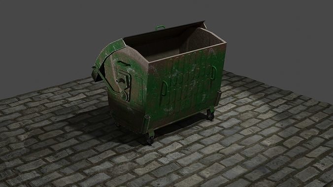 3D model Trash cans and conteiners PBR Low-poly game ready VR / AR / low-poly | CGTrader