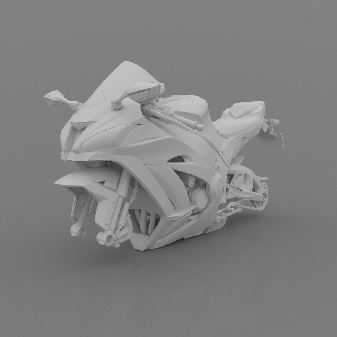 Kawasaki Ninja ZX-10R 1000 3D Model Ready to Print 3D model 3D ...