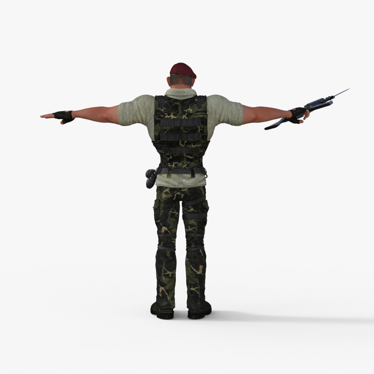 Commando Soldier Character Rigged 3D model rigged | CGTrader