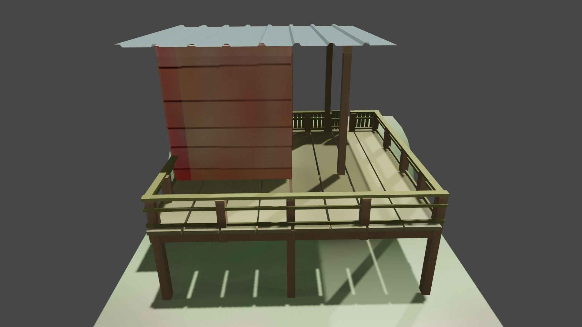 Simple cabin low poly 3D model | CGTrader