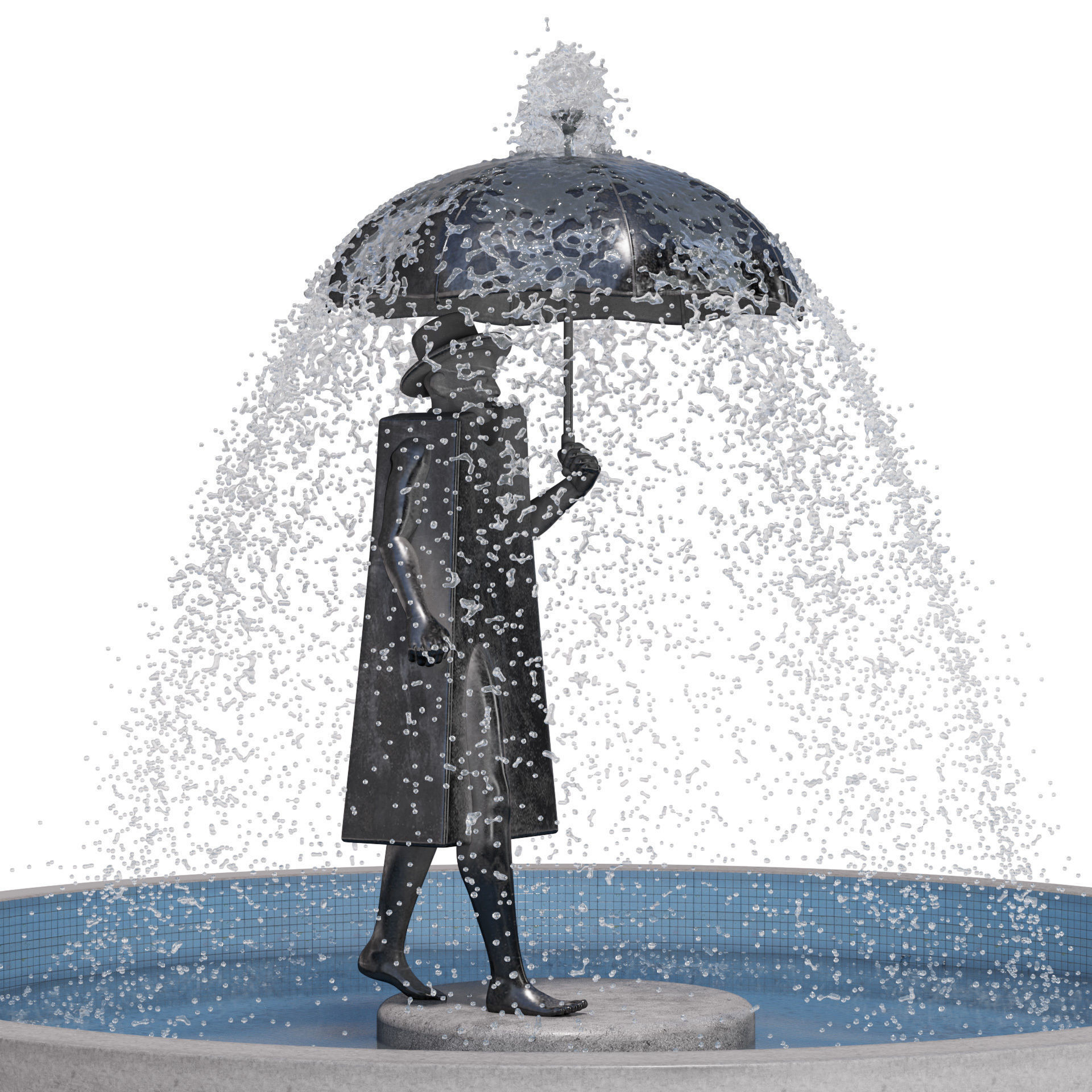 Rain Man Fountain 3D model | CGTrader