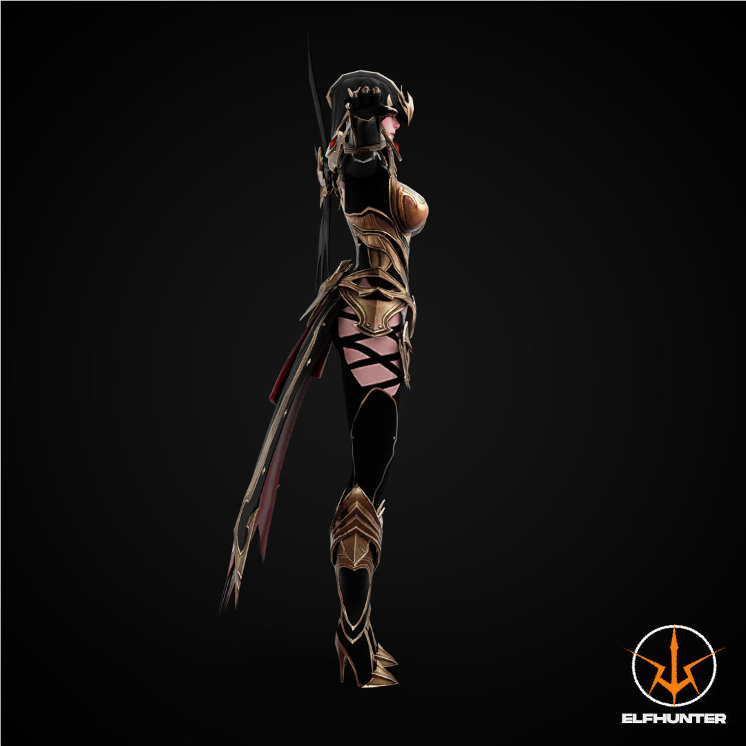 3D model EXCLUSIVE EDITION RIGGED CHARACTER ELF CRYSTAL DARKNESS VR ...
