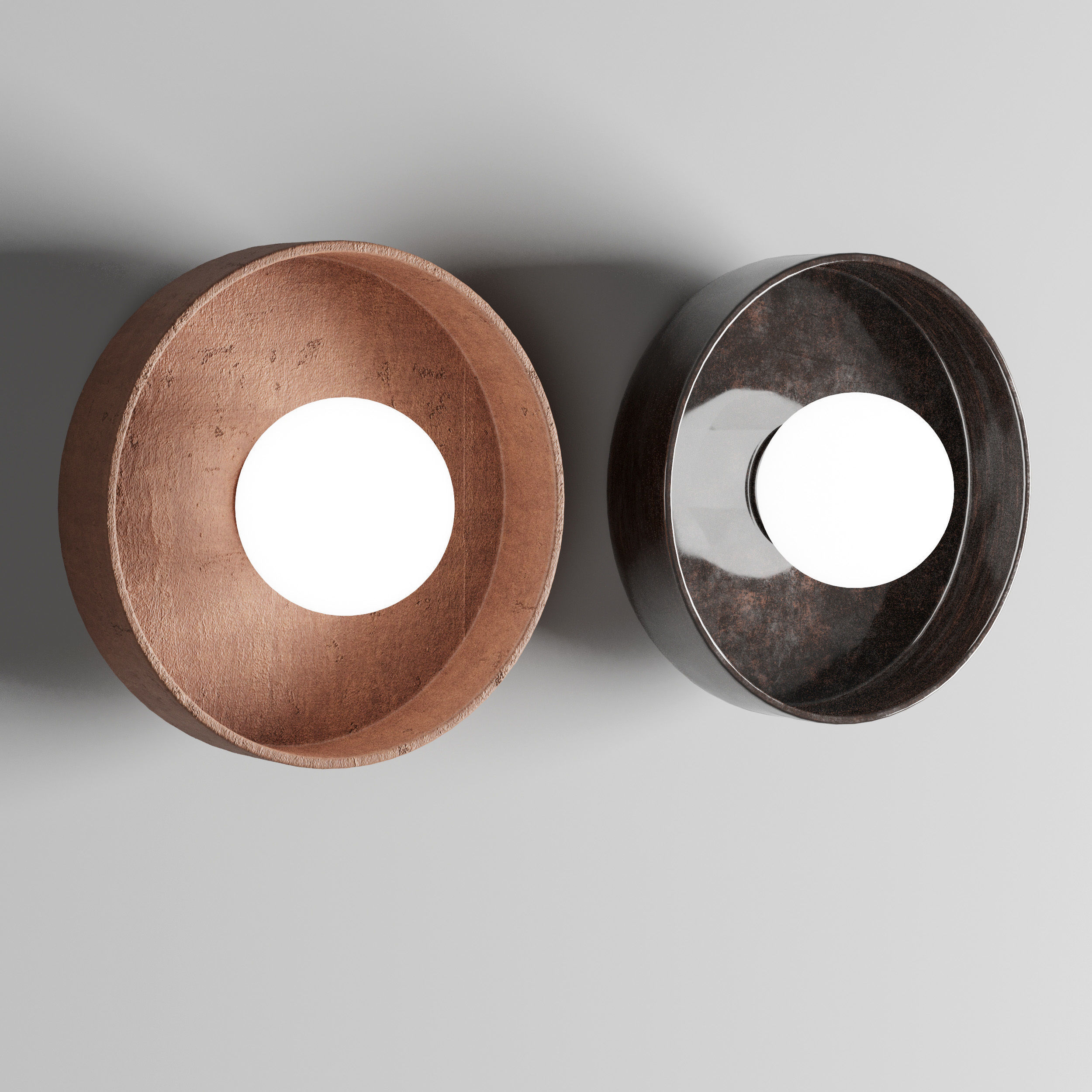 3D model Ceramic Disc Orb Surface Mount VR / AR / low-poly | CGTrader