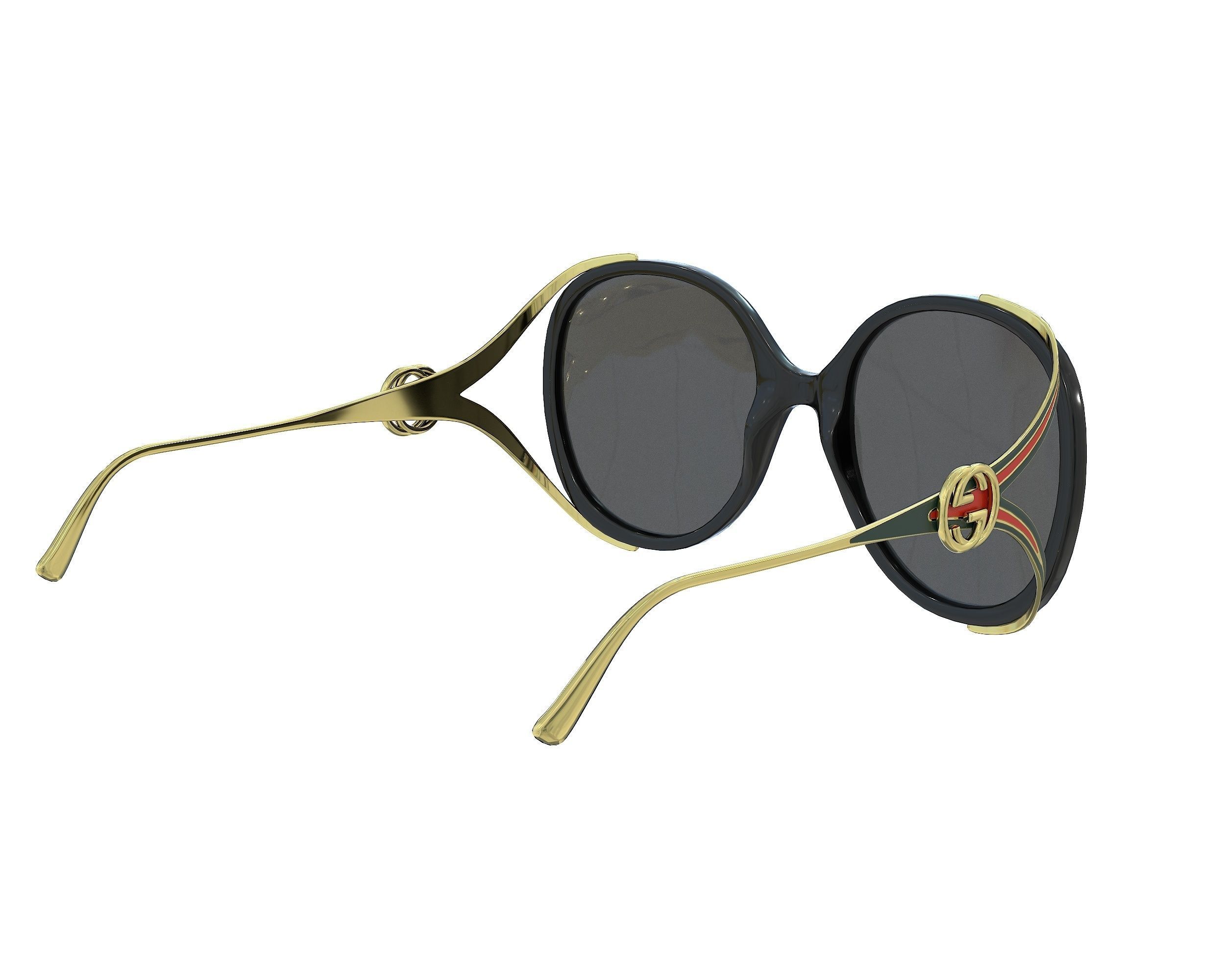 3D model Gucci Round-frame Interlocking G sunglasses VR / AR / low-poly ...
