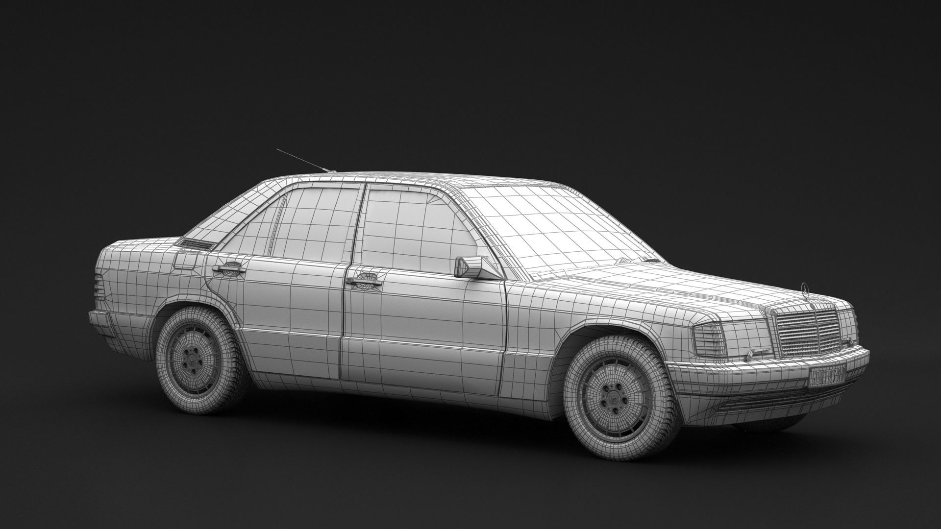 Mercedes Benz 190E 1990 W201 3D model | CGTrader