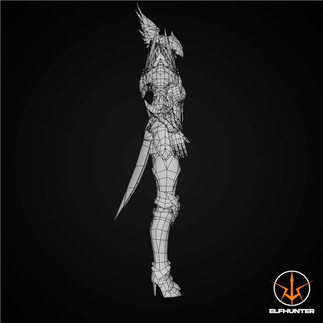 3D model EXCLUSIVE EDITION RIGGED CHARACTER ELF KNIGHTS WARRIOR VR / AR ...