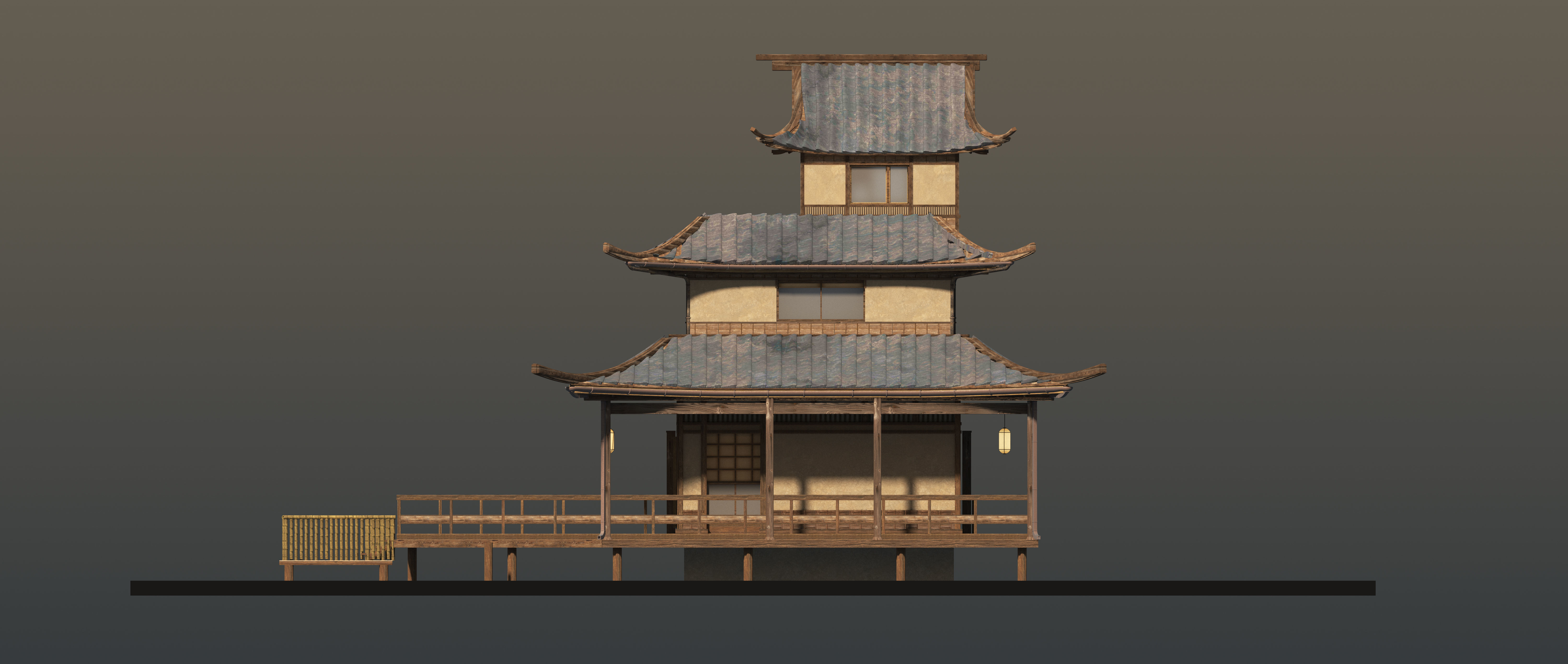 Japanese House 3D model | CGTrader