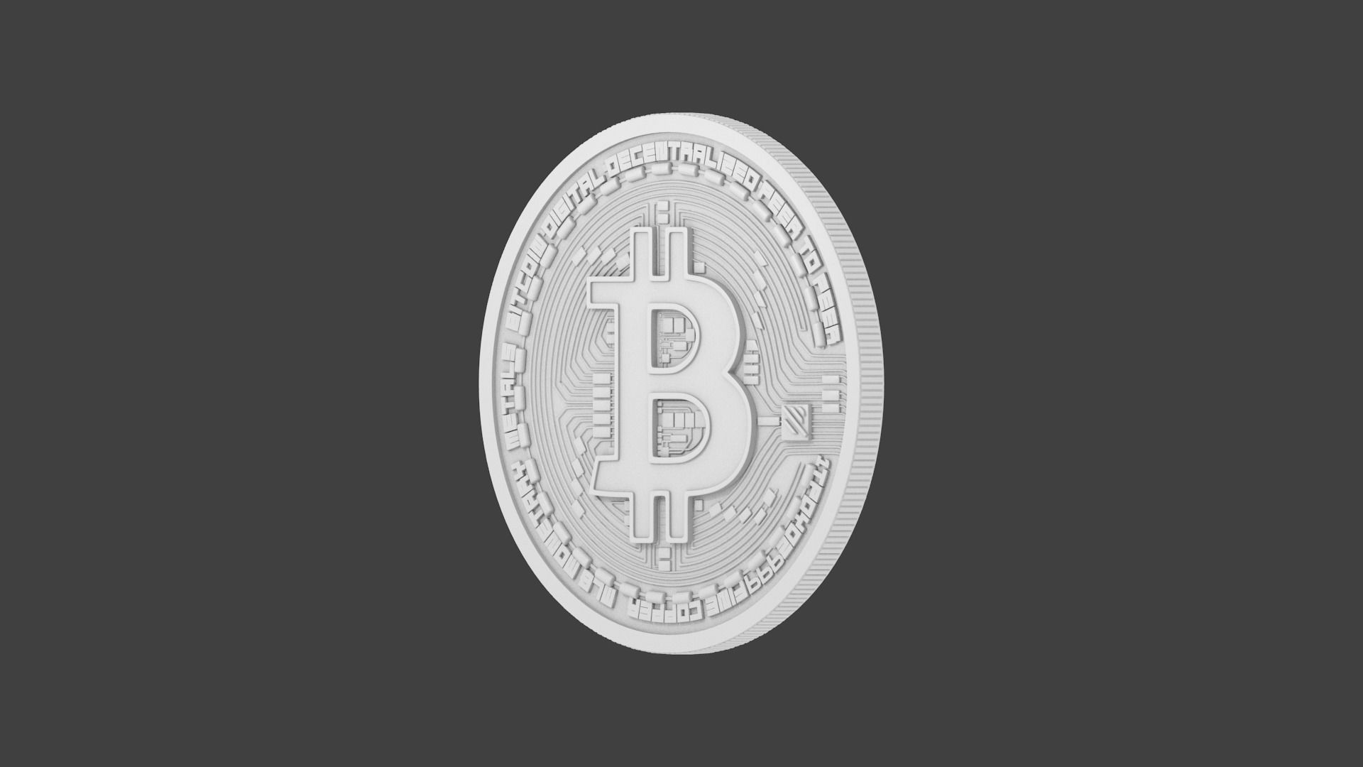 Editable 3D Printable Bitcoin Model 3D model 3D printable | CGTrader