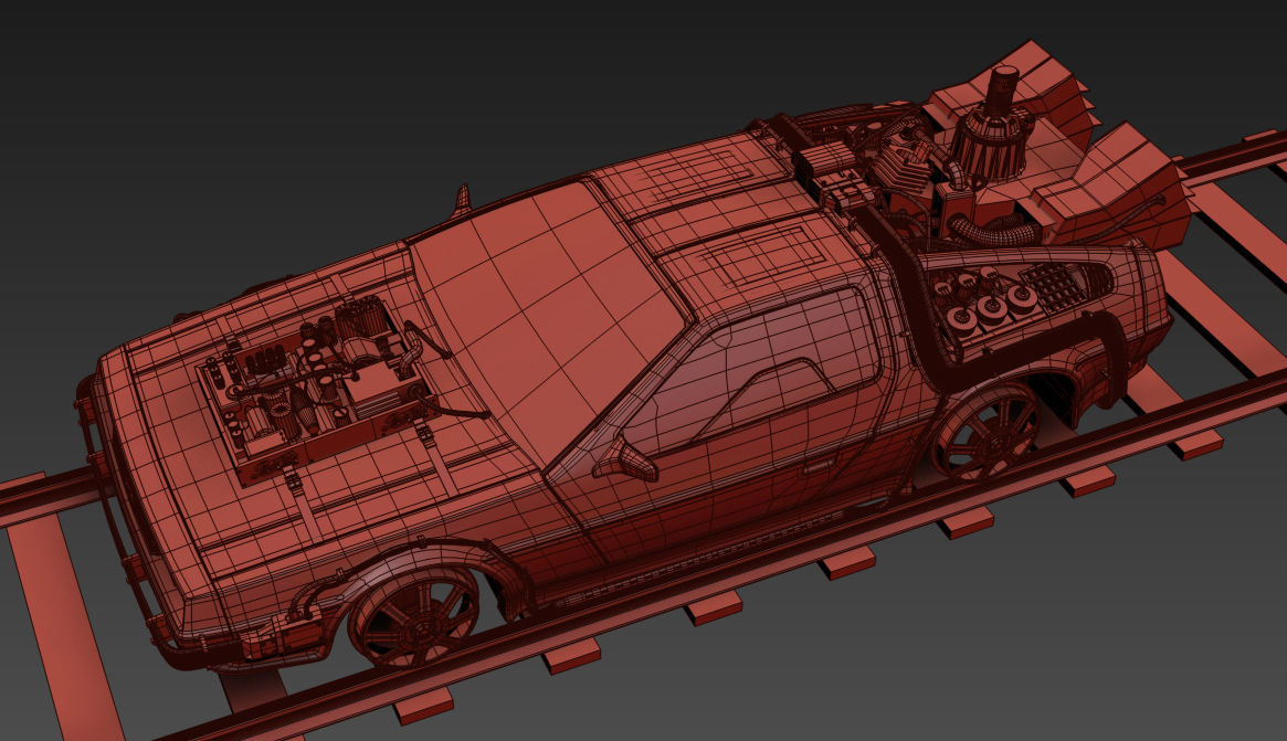 Delorean Time Machine Episode 3 Railroad 3D model | CGTrader