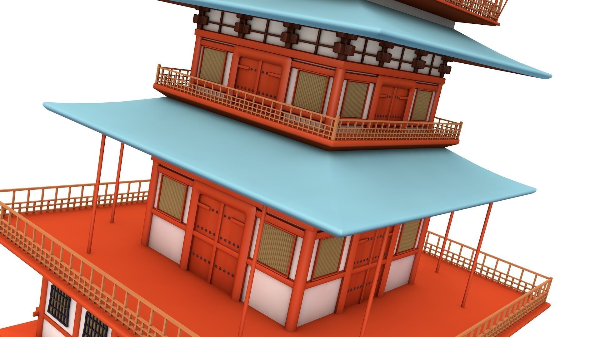 Asian Building 3D model | CGTrader