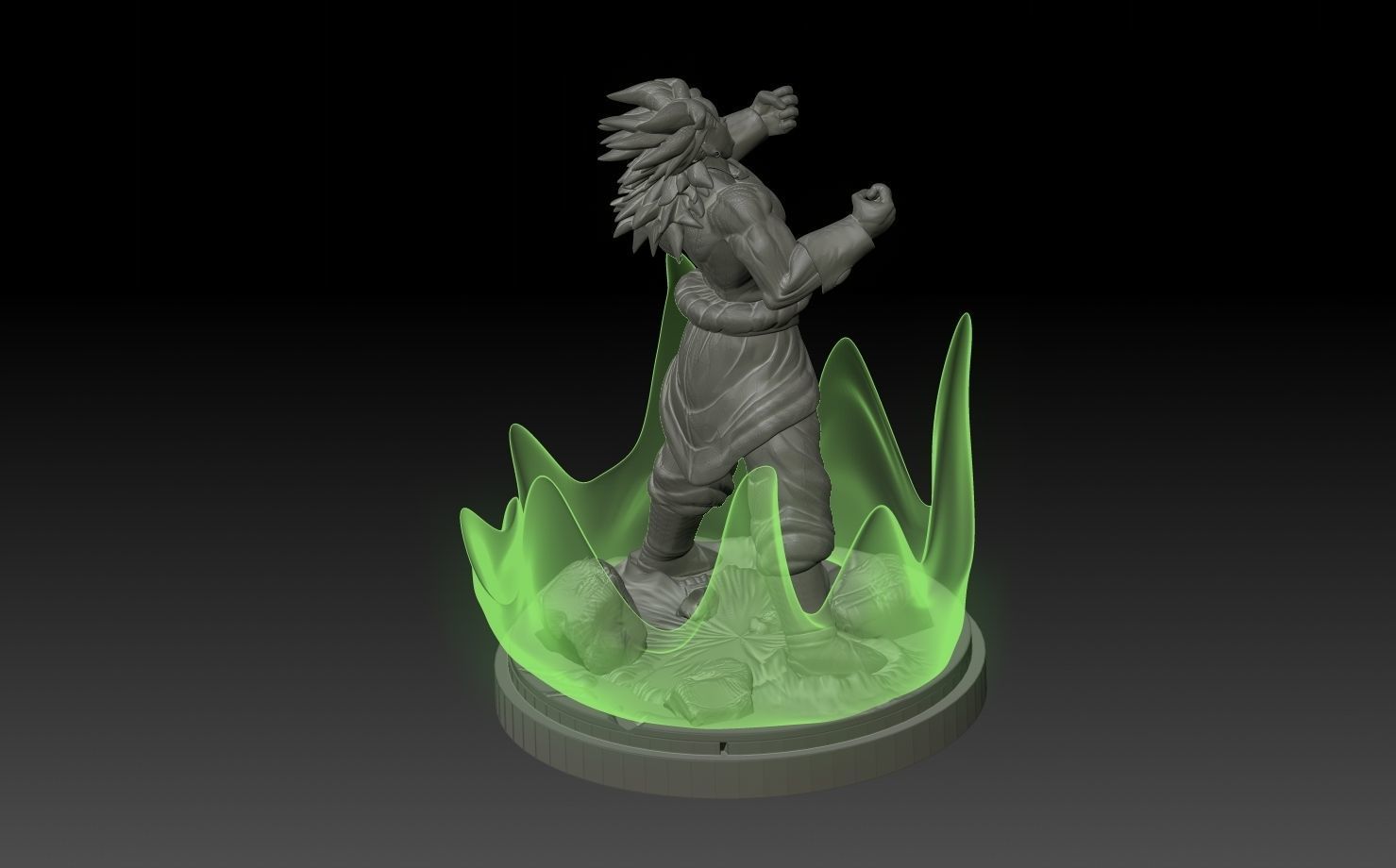 Broly Anime base form 3D model 3D printable | CGTrader