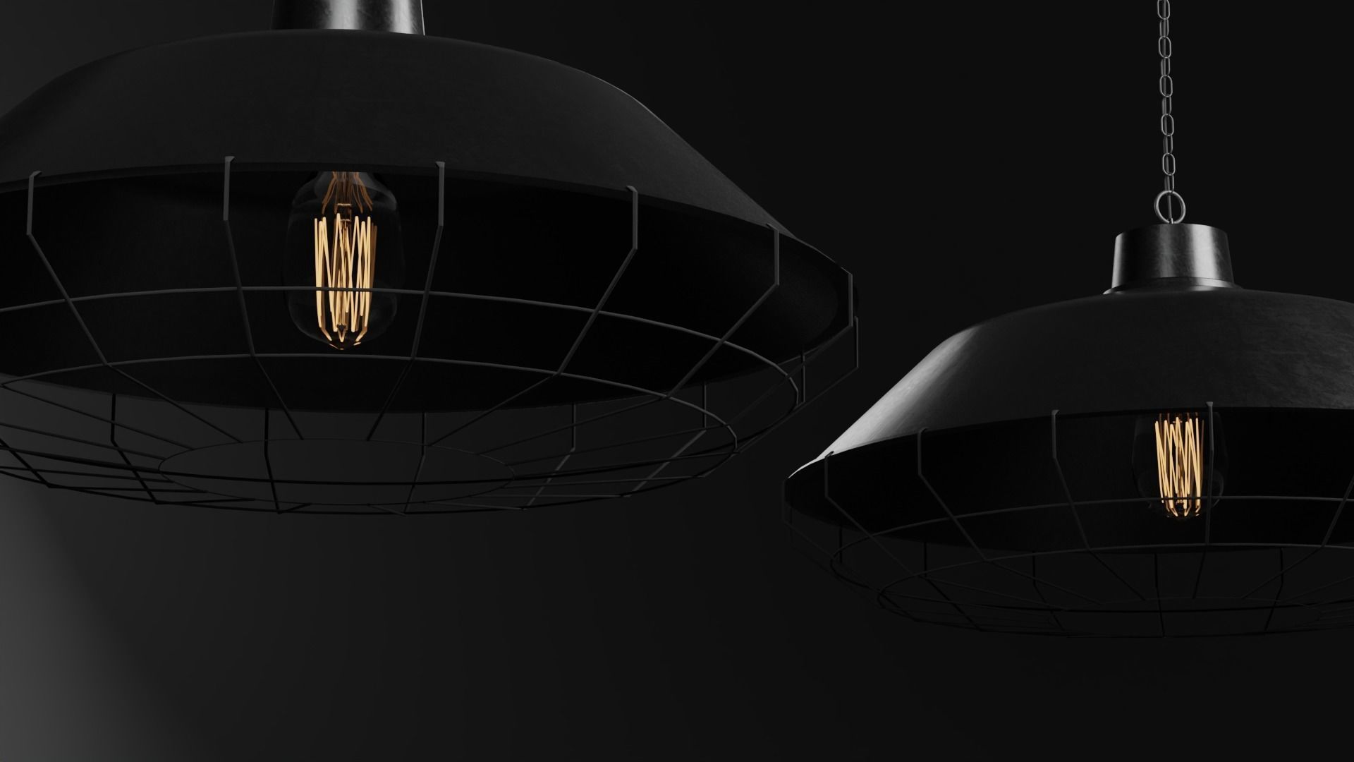 Industrial Ceiling Lamp - 2k textures 3D model | CGTrader