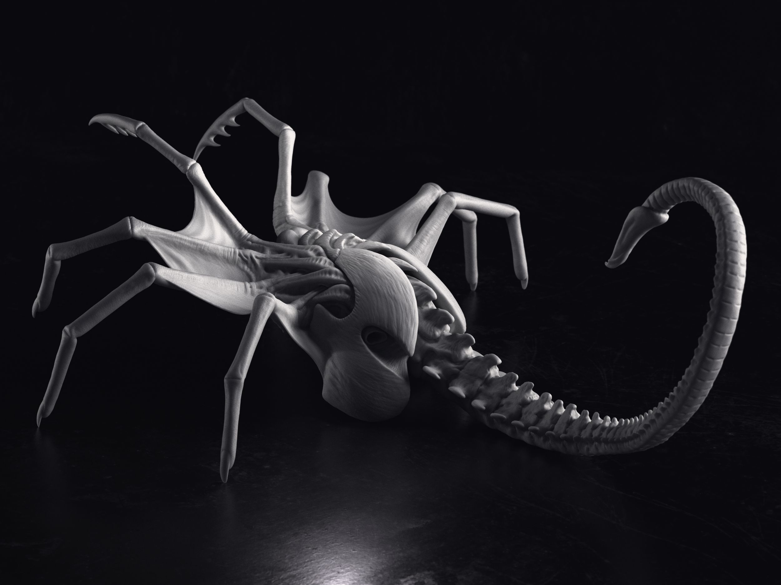 Alien Queen FaceHugger Sculpture Printable 3D Model 3D model 3D ...