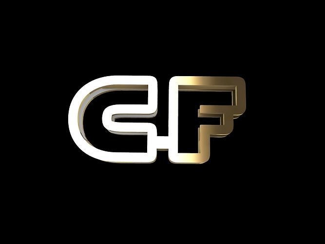 cf letter pendant 3D model 3D printable | CGTrader