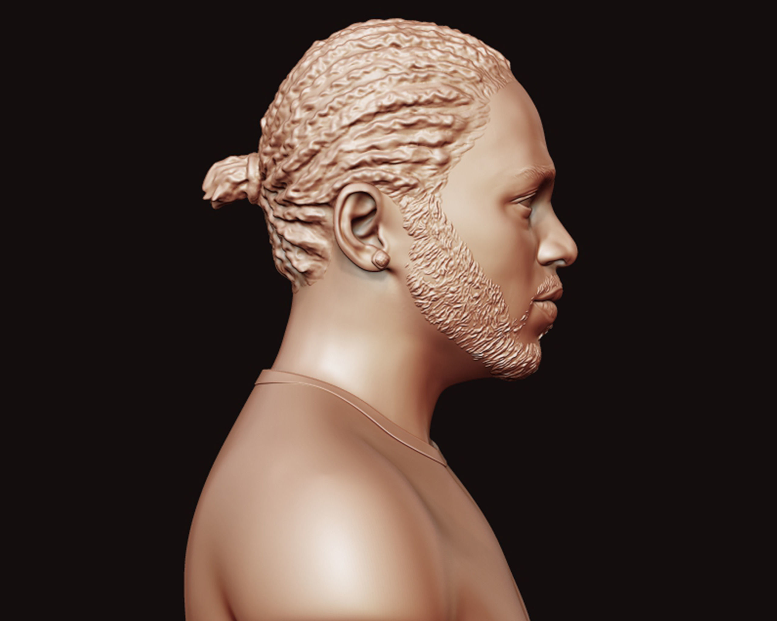 Kendrick Lamar model 1 Bust 3D model 3D printable | CGTrader