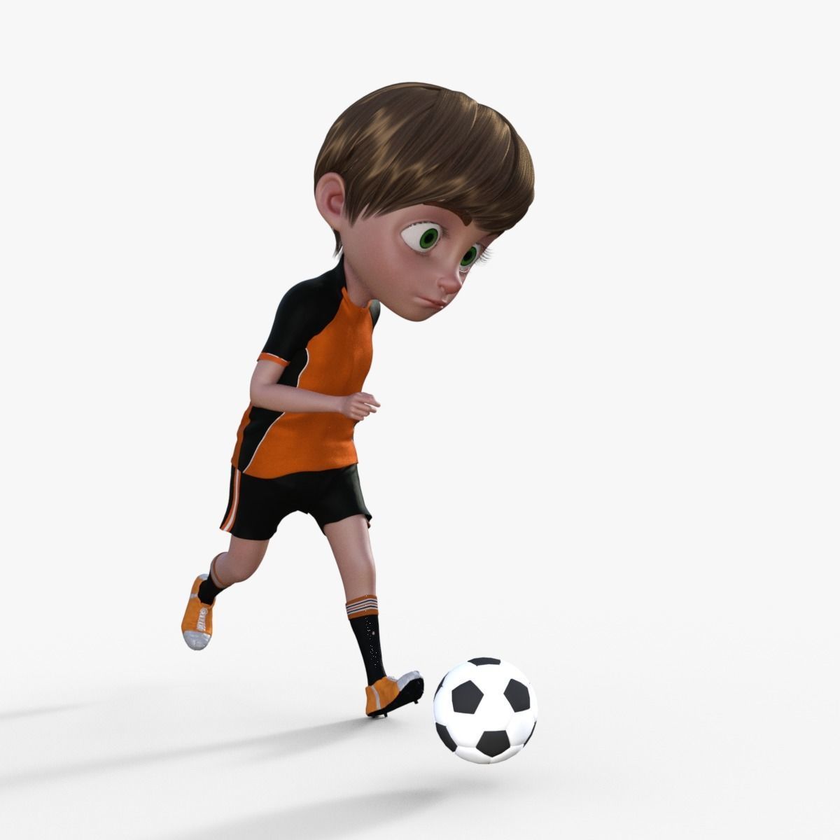 Cartoon Footballer Boy Rigged 3D model rigged | CGTrader