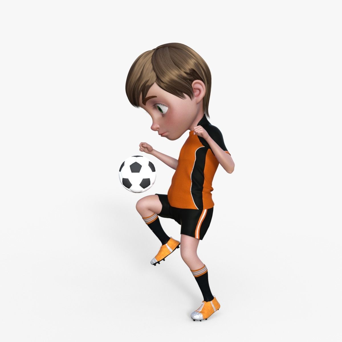 Cartoon Footballer Boy Rigged 3D model rigged | CGTrader
