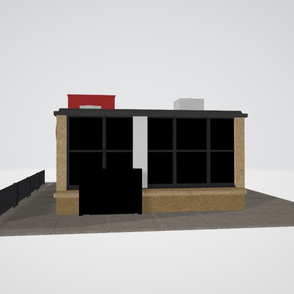 Wends fast food restaurant 3D model | CGTrader