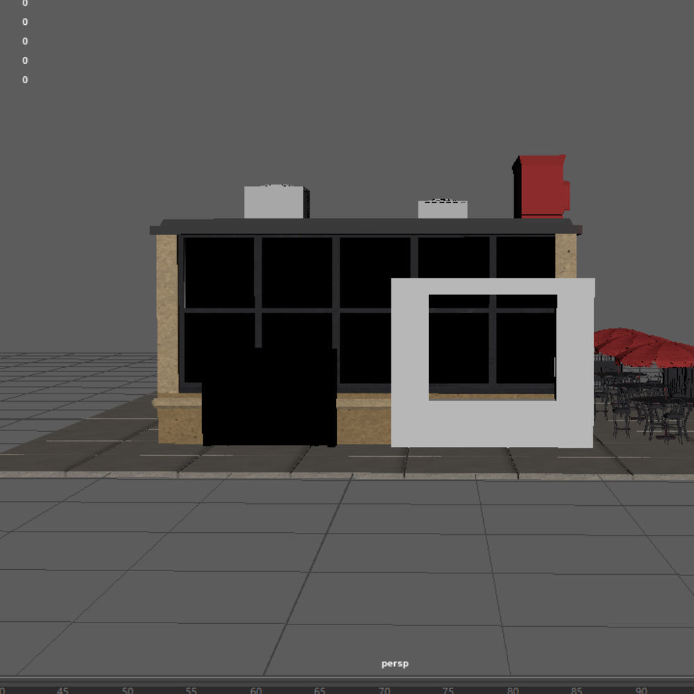 Wends fast food restaurant 3D model | CGTrader