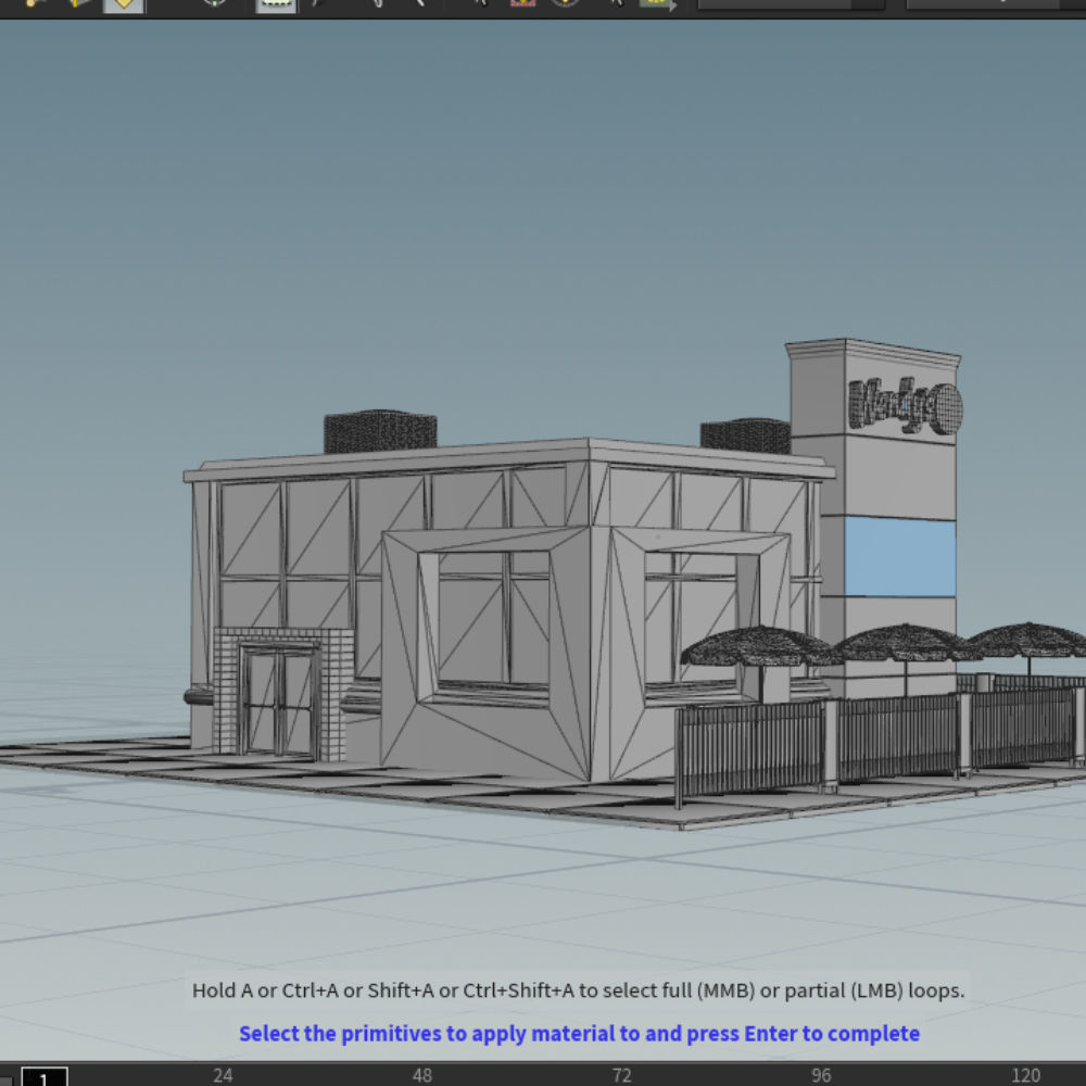 Wends fast food restaurant 3D model | CGTrader