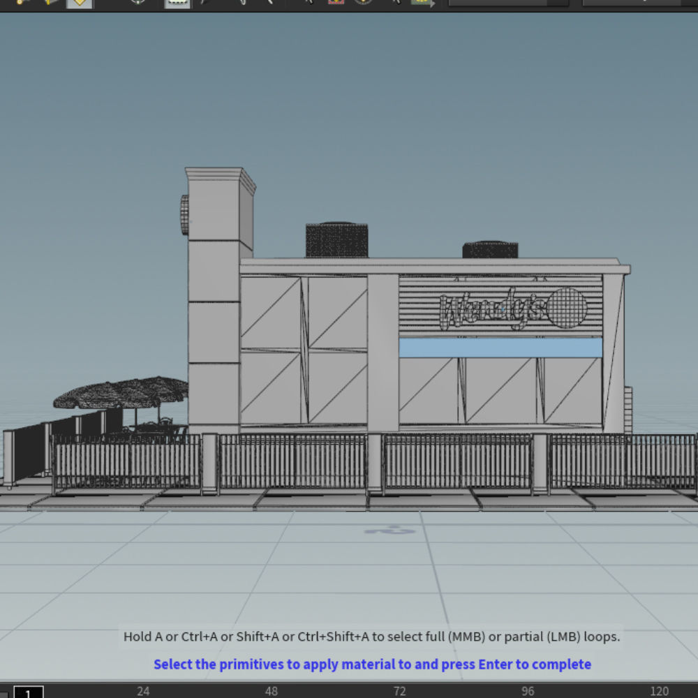 Wends fast food restaurant 3D model | CGTrader
