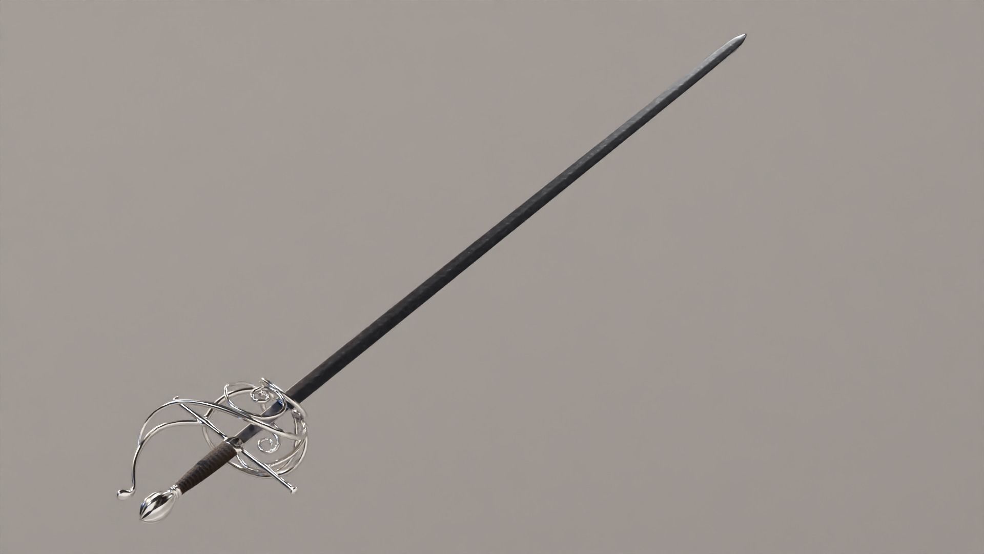 3D model Rapier Western European Sword VR / AR / low-poly | CGTrader