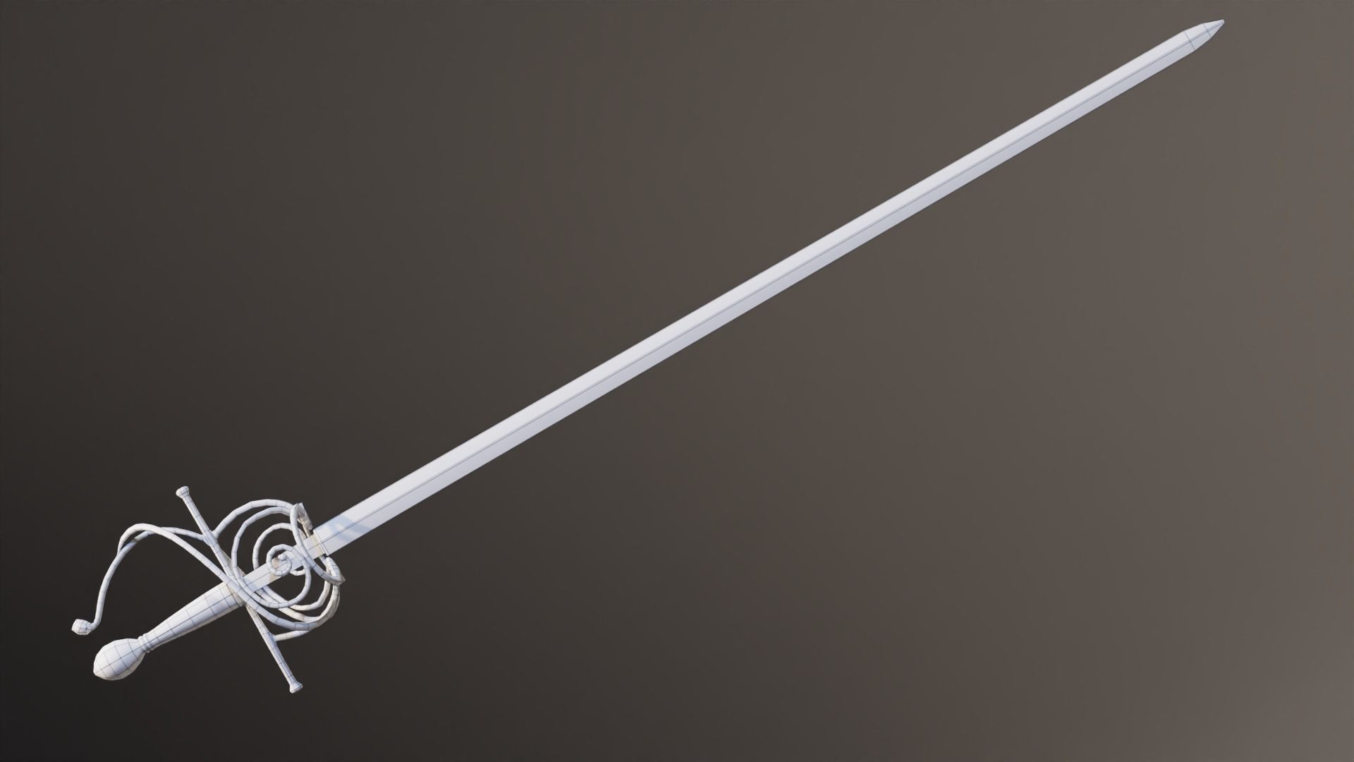 3D model Rapier Western European Sword VR / AR / low-poly | CGTrader