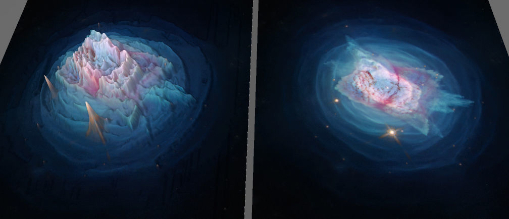 NGC 7027 deep sky object 3d software analysis 3D model 3D printable ...