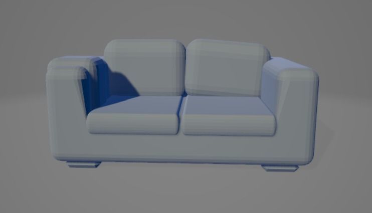 Basic couch sofa with throw free 3D model | CGTrader