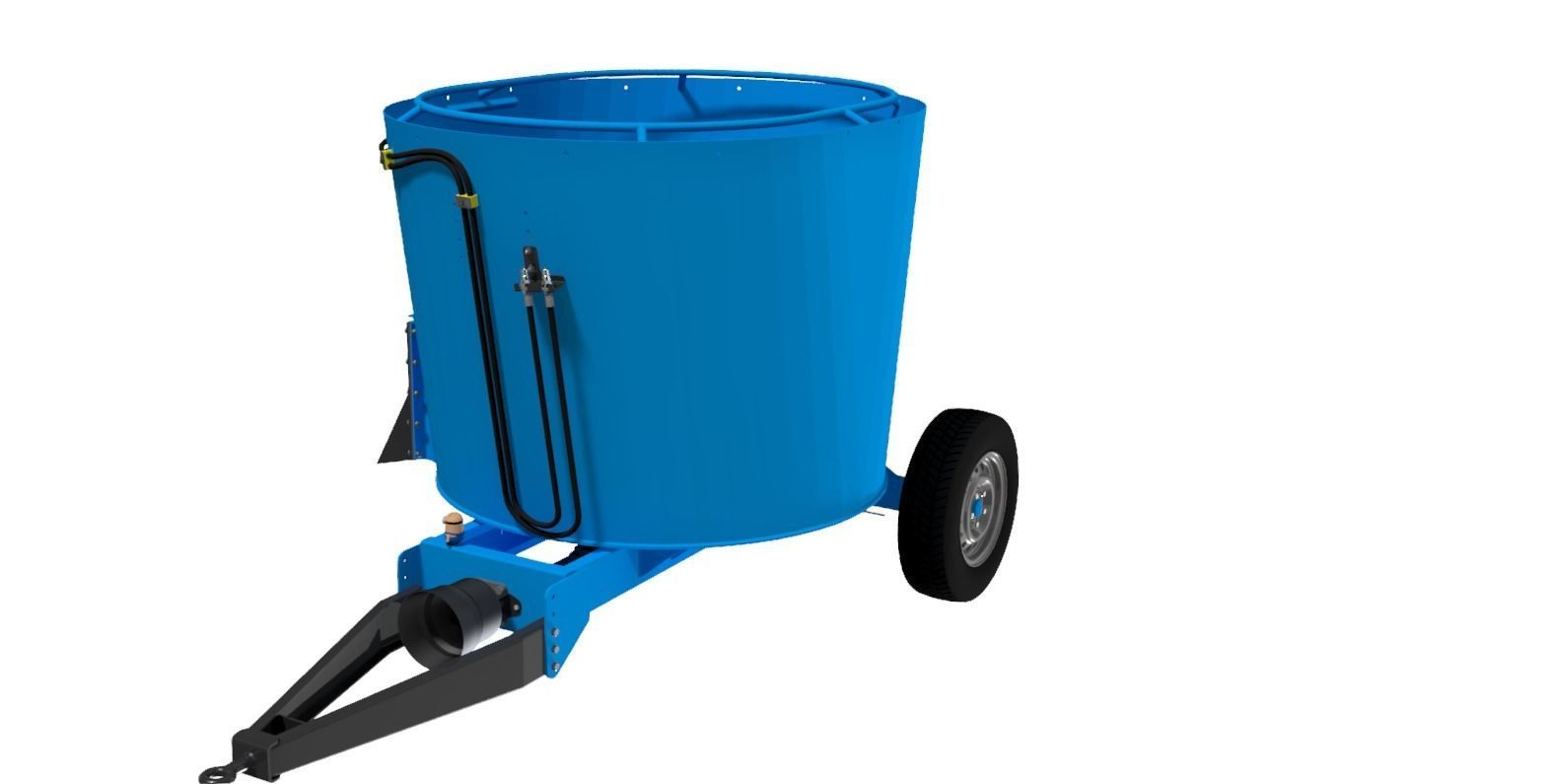 2 m3 feed mixer wagon vertical TMR 3D model | CGTrader