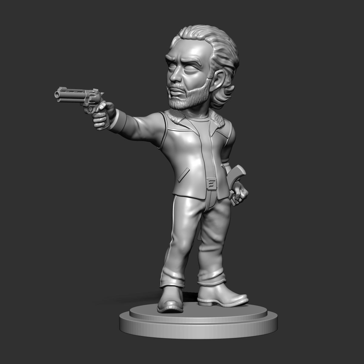 Rick Grimes - the walking dead fanart - 3d printing 3D model 3D ...