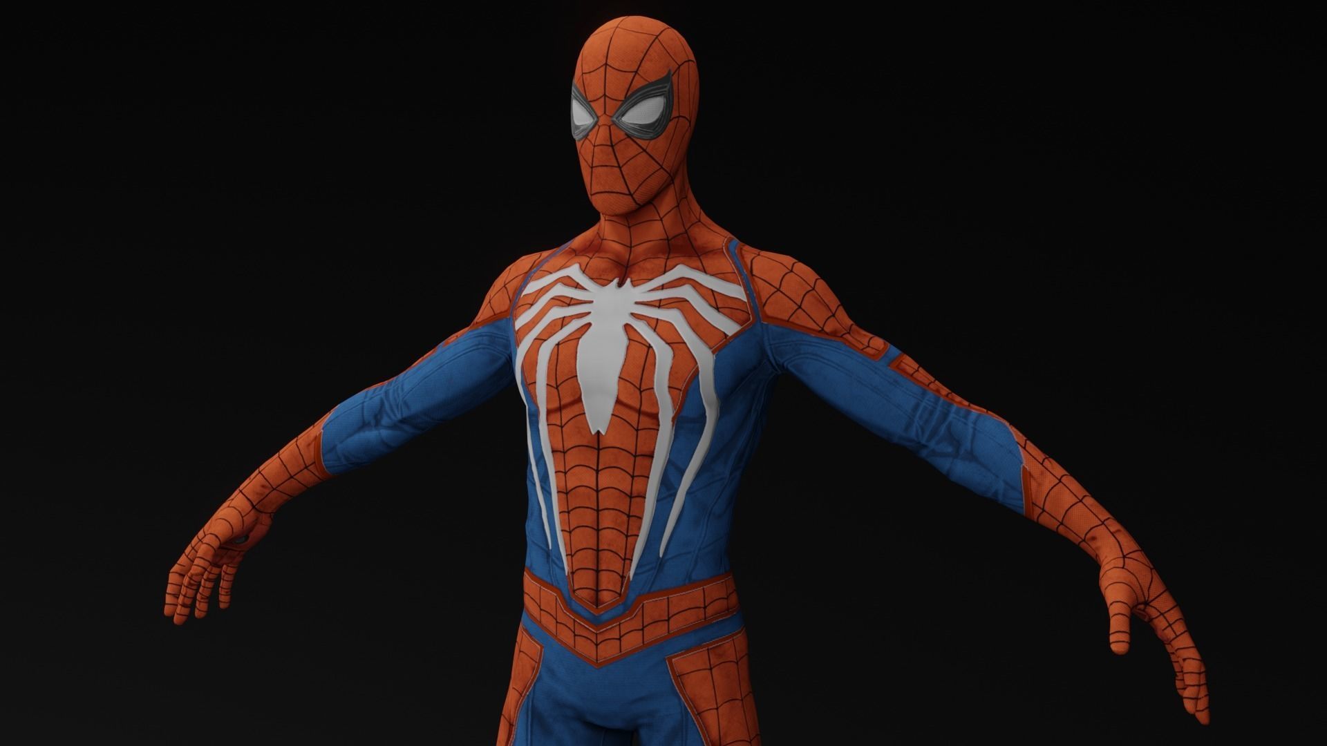 3D model Spider Man 3D model with RGB and animation VR / AR / low-poly ...