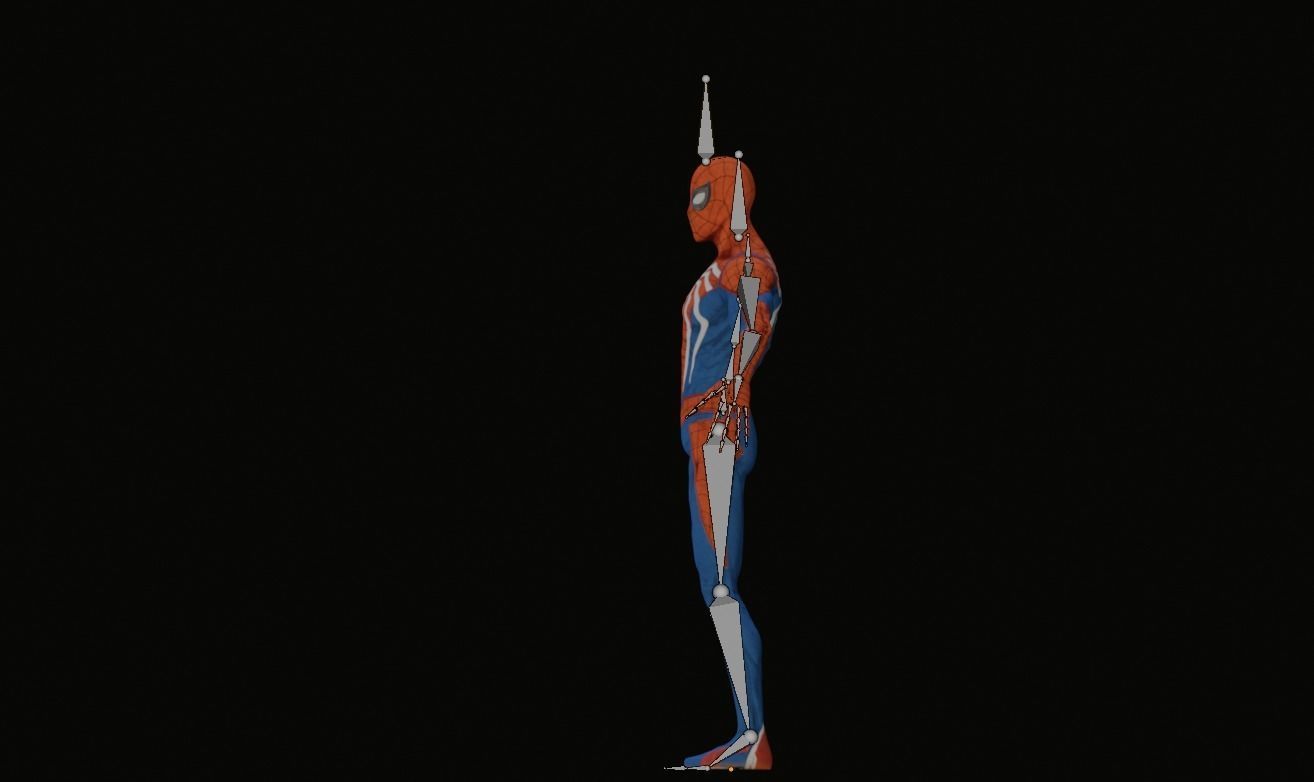 3D model Spider Man 3D model with RGB and animation VR / AR / low-poly ...