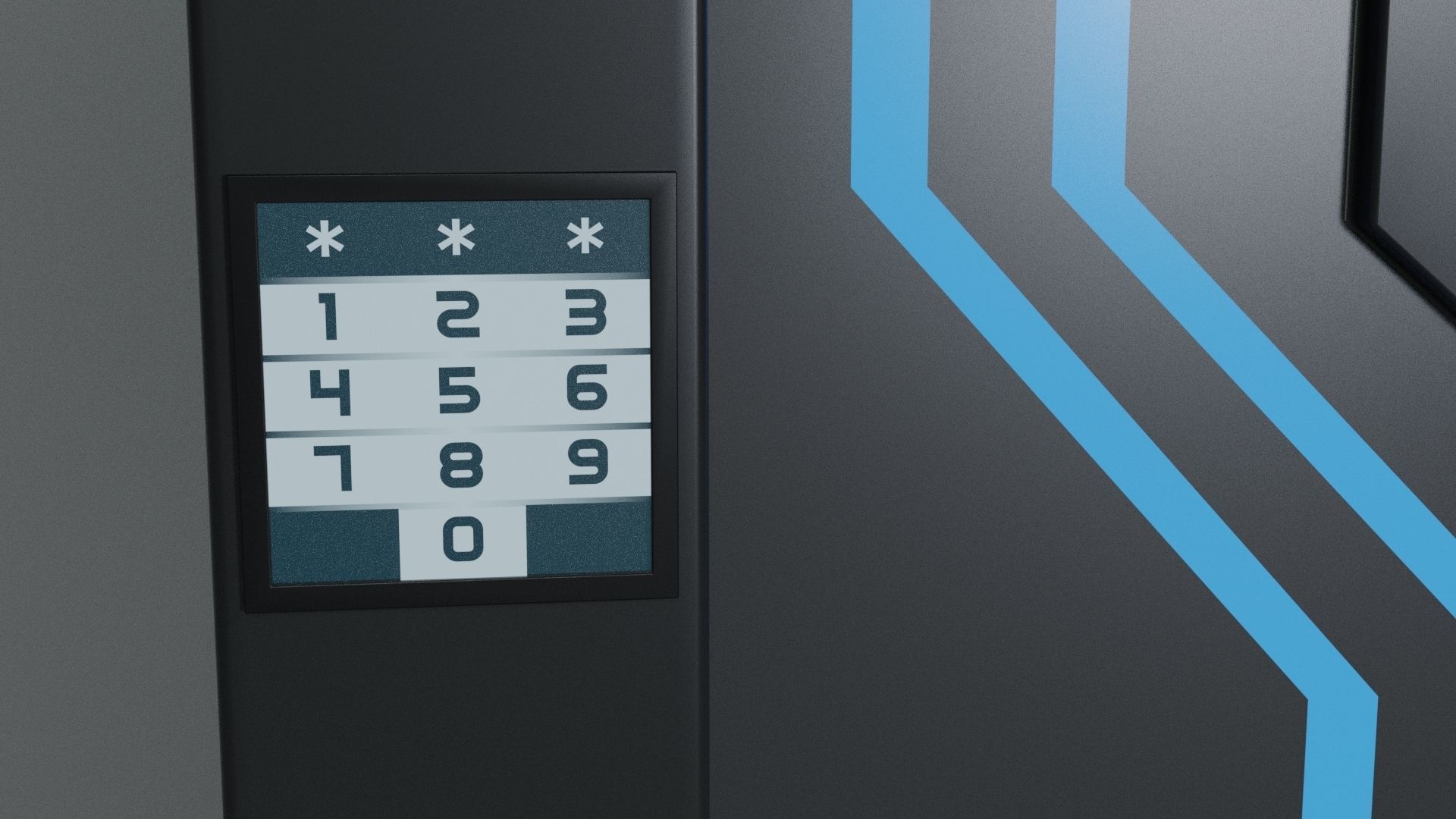 Futuristic Double Sliding Door 3D model | CGTrader