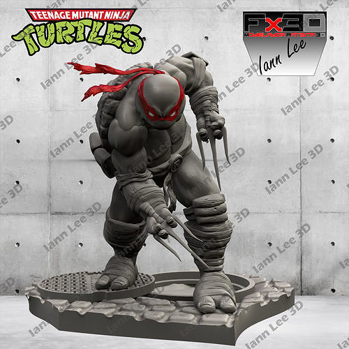 TMNT Rafael Tortuga Ninja Fan Art 3D model 3D printable | CGTrader