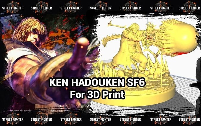 Ken Street Fighter 6 Hadouken 3D model 3D printable | CGTrader