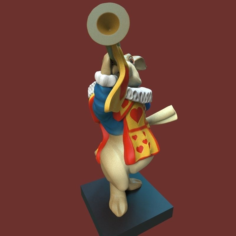 white rabbit 3D model 3D printable | CGTrader