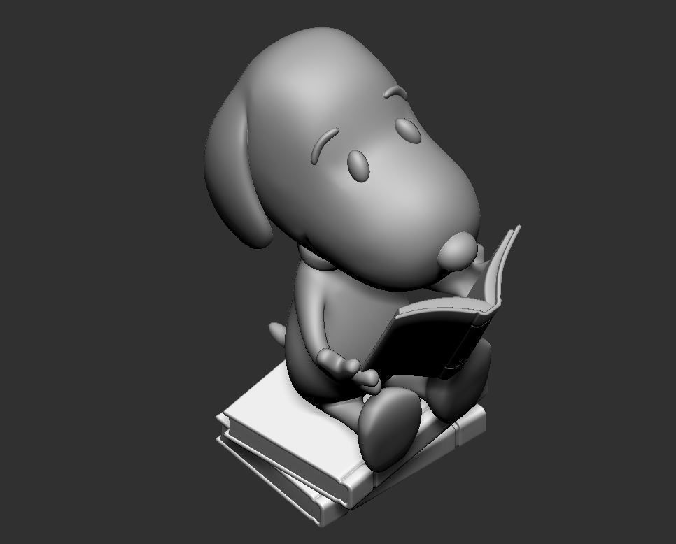 Snoopy Reader Decor 3D model 3D printable | CGTrader