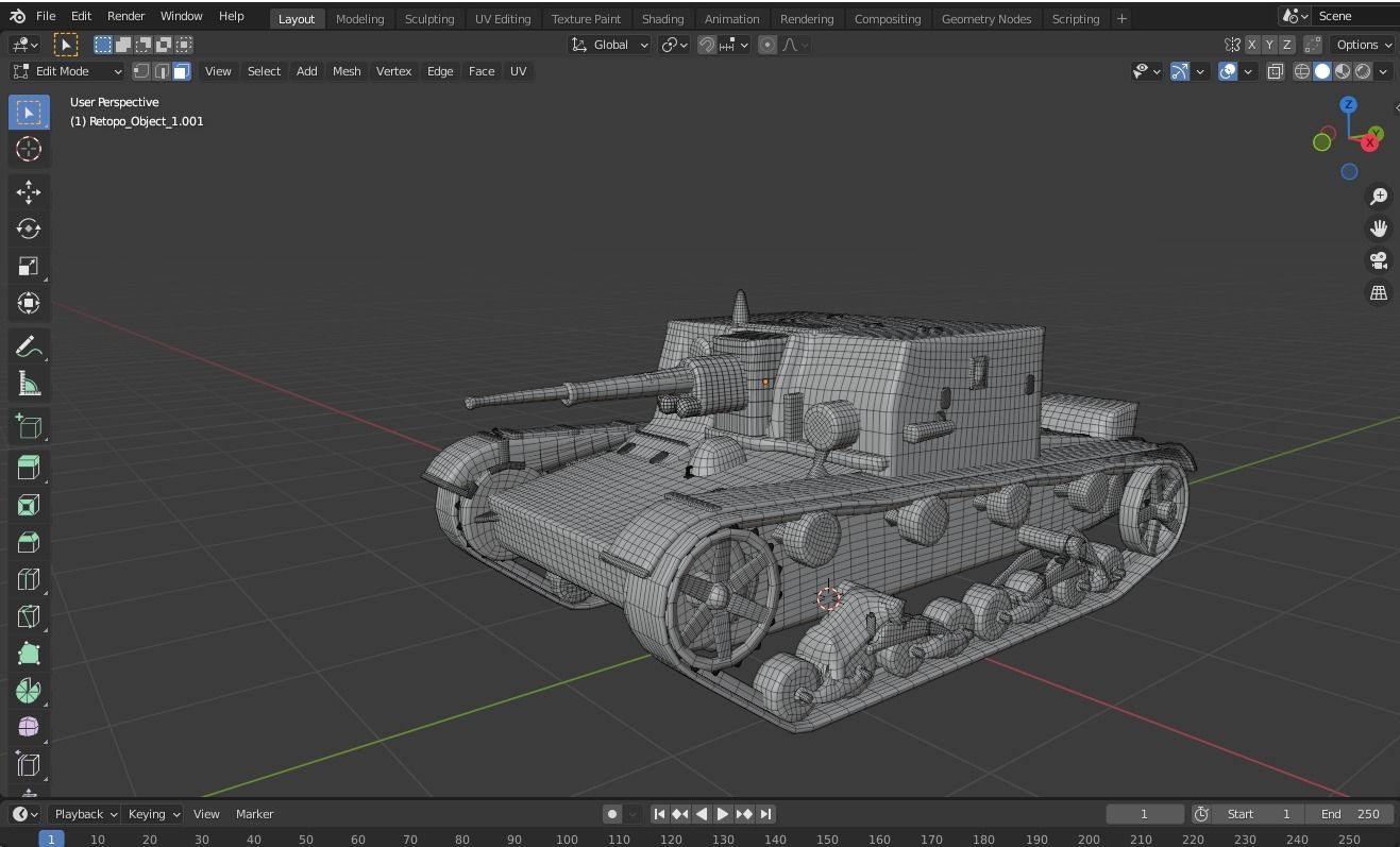 Base Mesh Tank Free Download free VR / AR / low-poly 3D model | CGTrader
