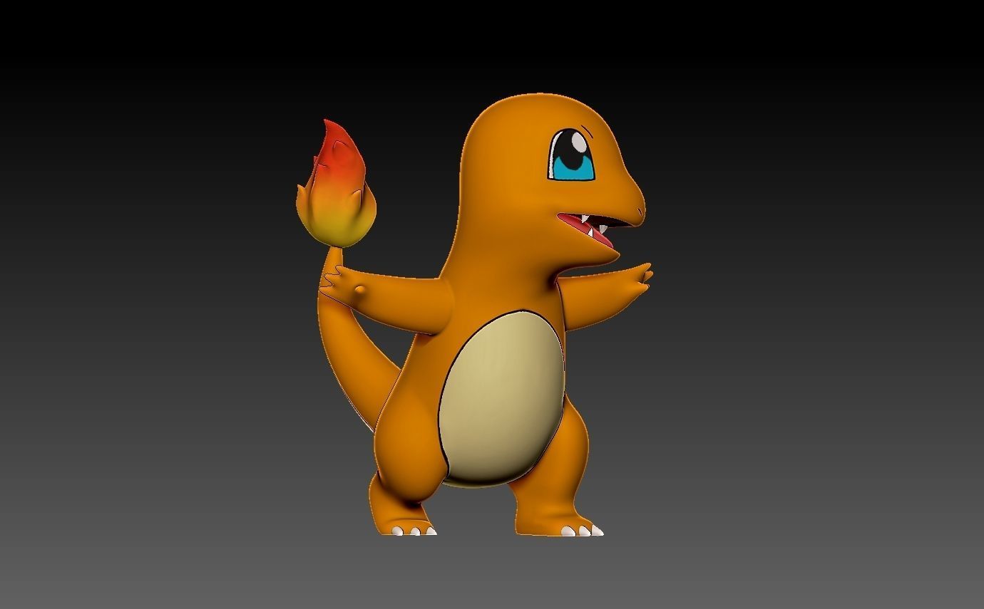 Pokemon charmander 3D model 3D printable | CGTrader