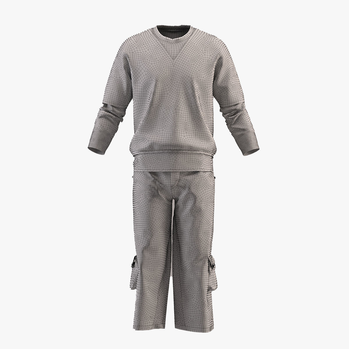 Men outfit - pullover and pants - ZPRG- FBX- OBJ- MTL -TEXTURES 3D ...