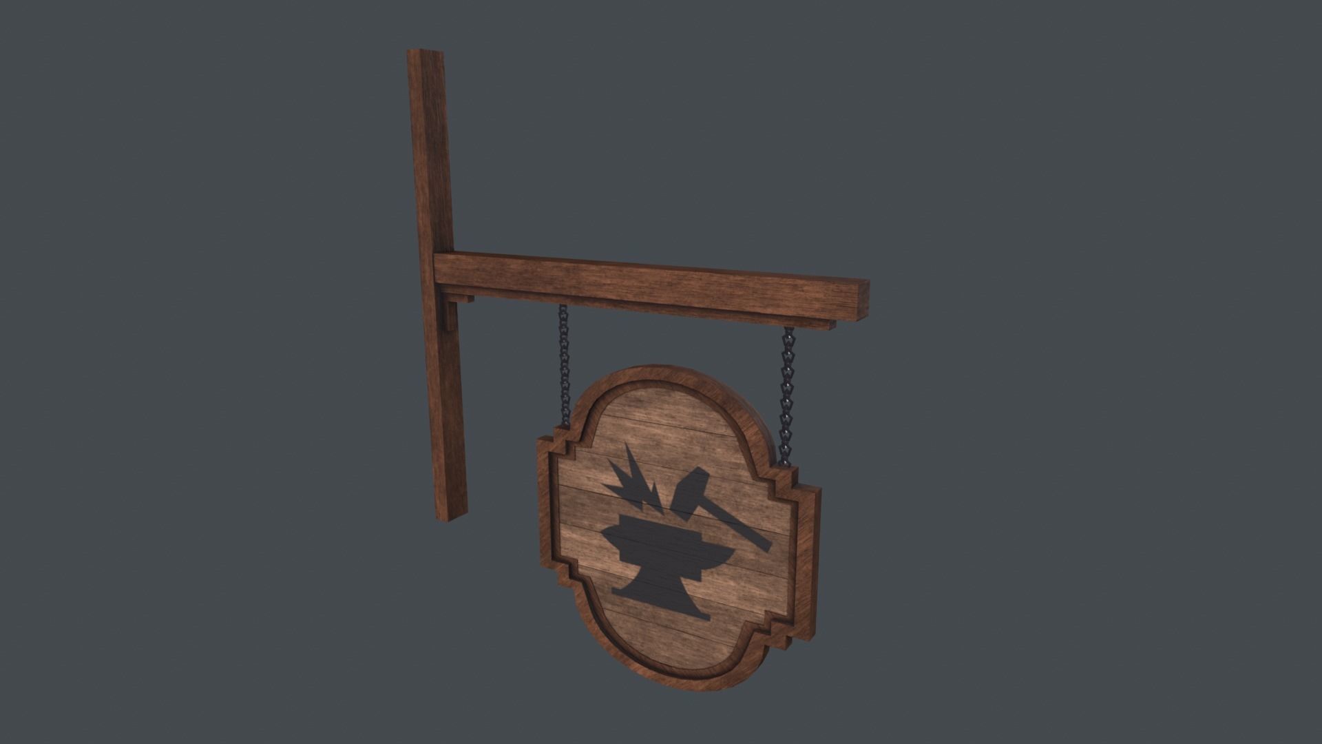 3D model Old blacksmith sign 3D Model VR / AR / low-poly | CGTrader