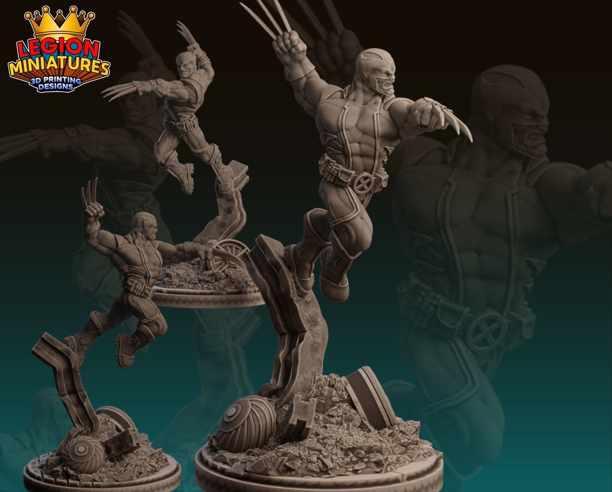 Marvel crisis protocol wolverine presupported included 3D model 3D ...