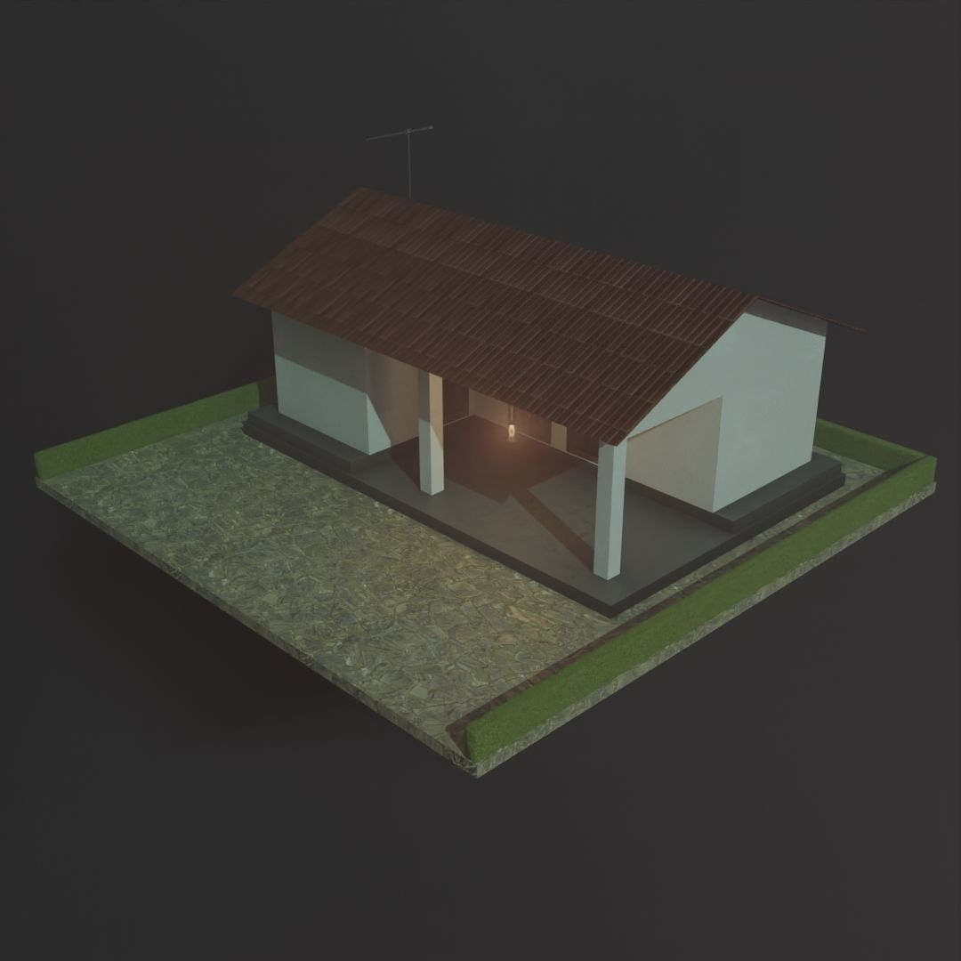 Rural Indian Small House - exteriorOnly free VR / AR / low-poly 3D ...