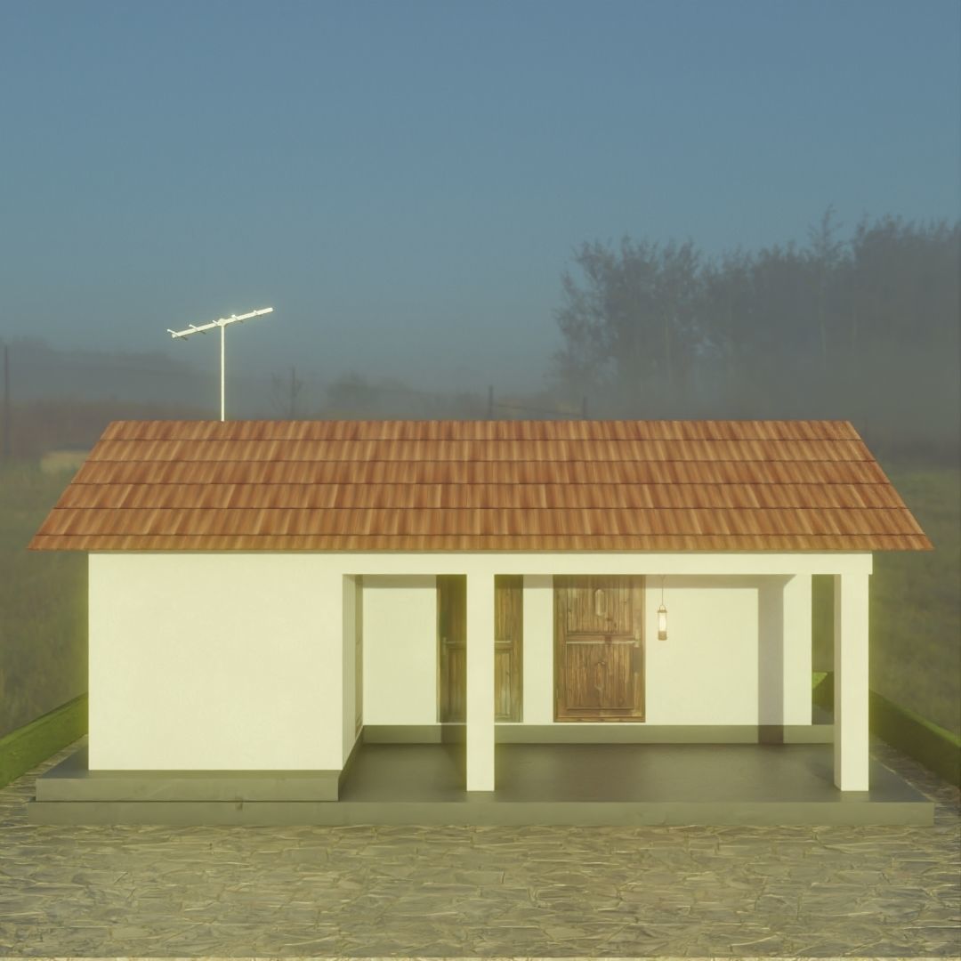 Rural Indian Small House - exteriorOnly free VR / AR / low-poly 3D ...