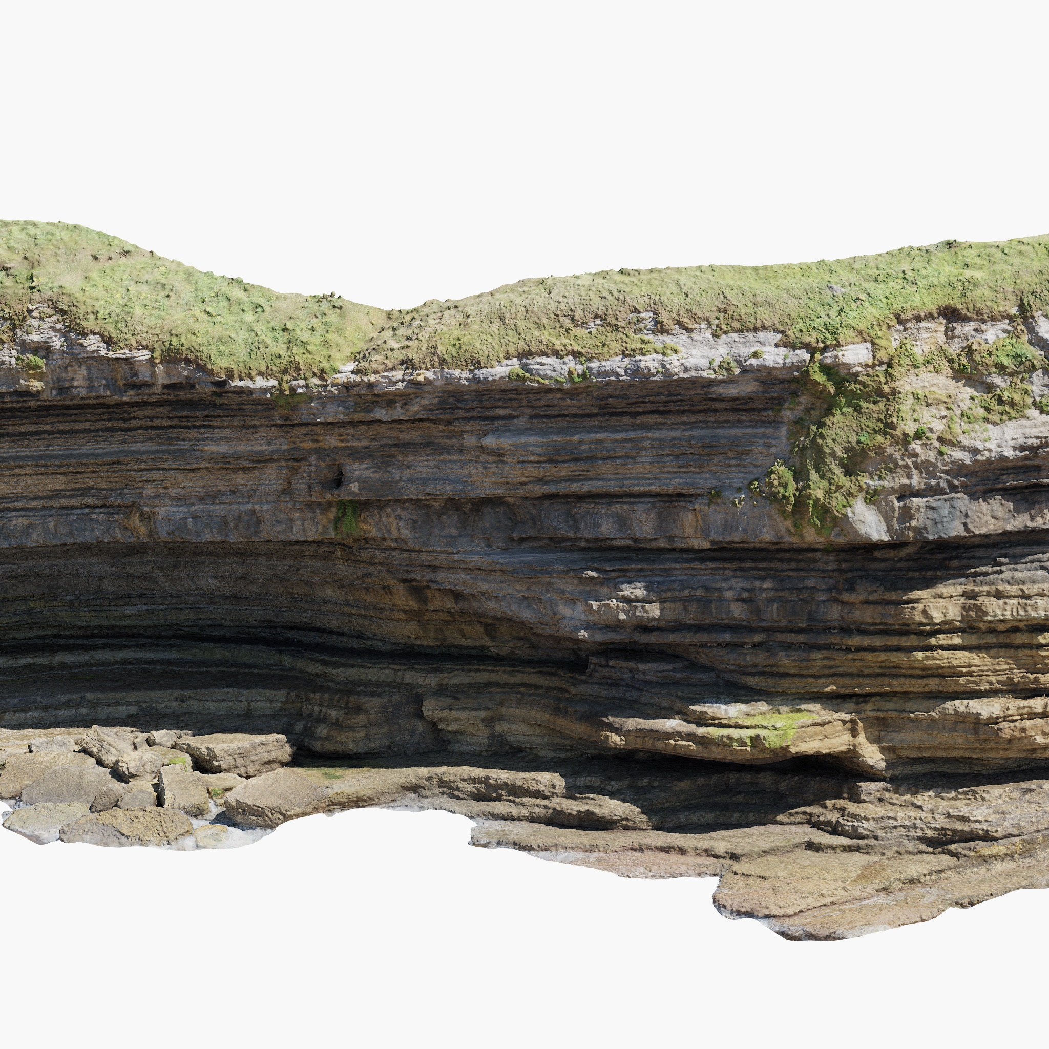 3D model Large Coast Cliff PBR Scan VR / AR / low-poly | CGTrader