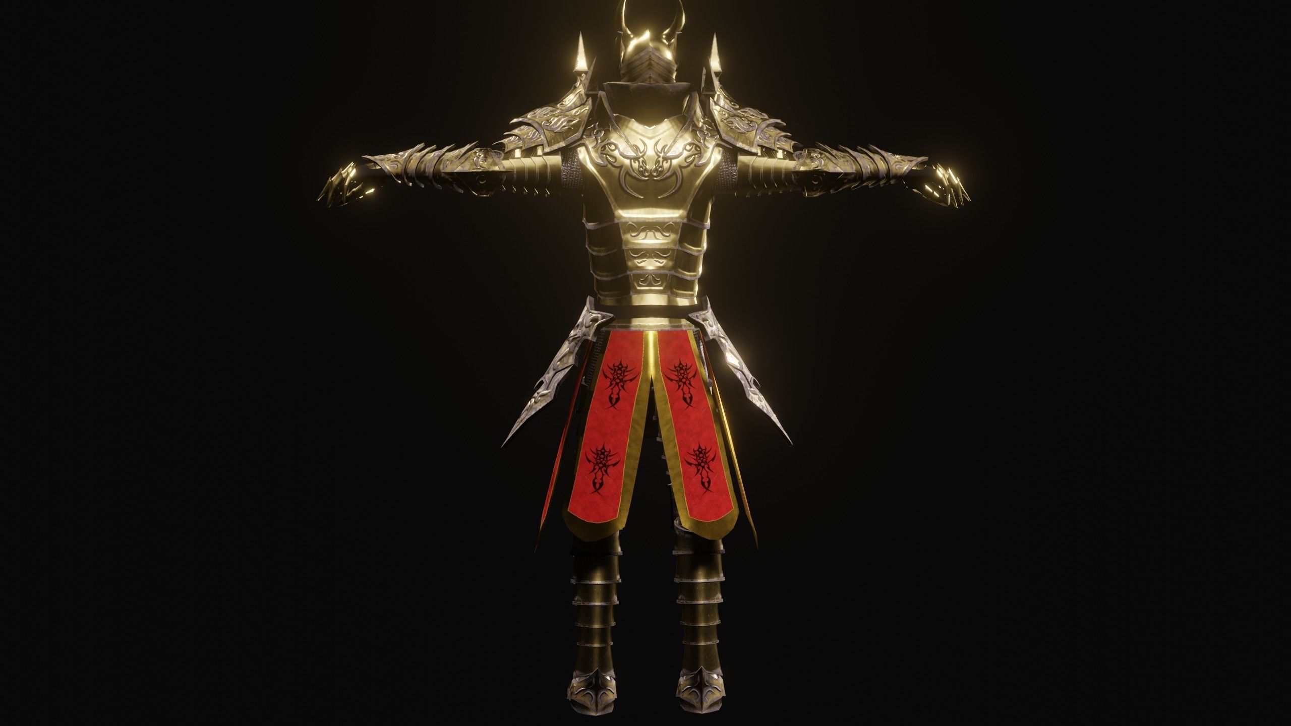 3D model Knight PBR demon VR / AR / low-poly | CGTrader