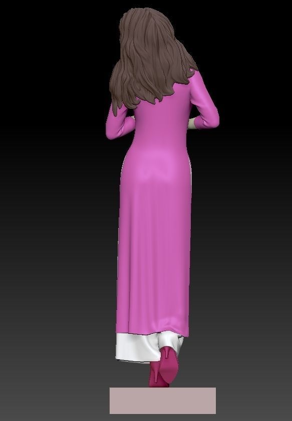 VIETNAMESE GIRL WITH AO DAI 3D model 3D printable | CGTrader