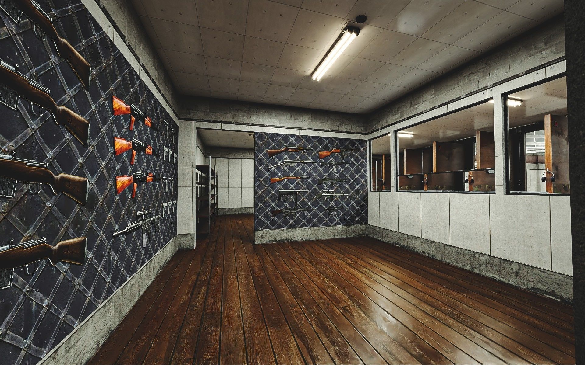 3D model Gun Ranges Room VR / AR / low-poly | CGTrader