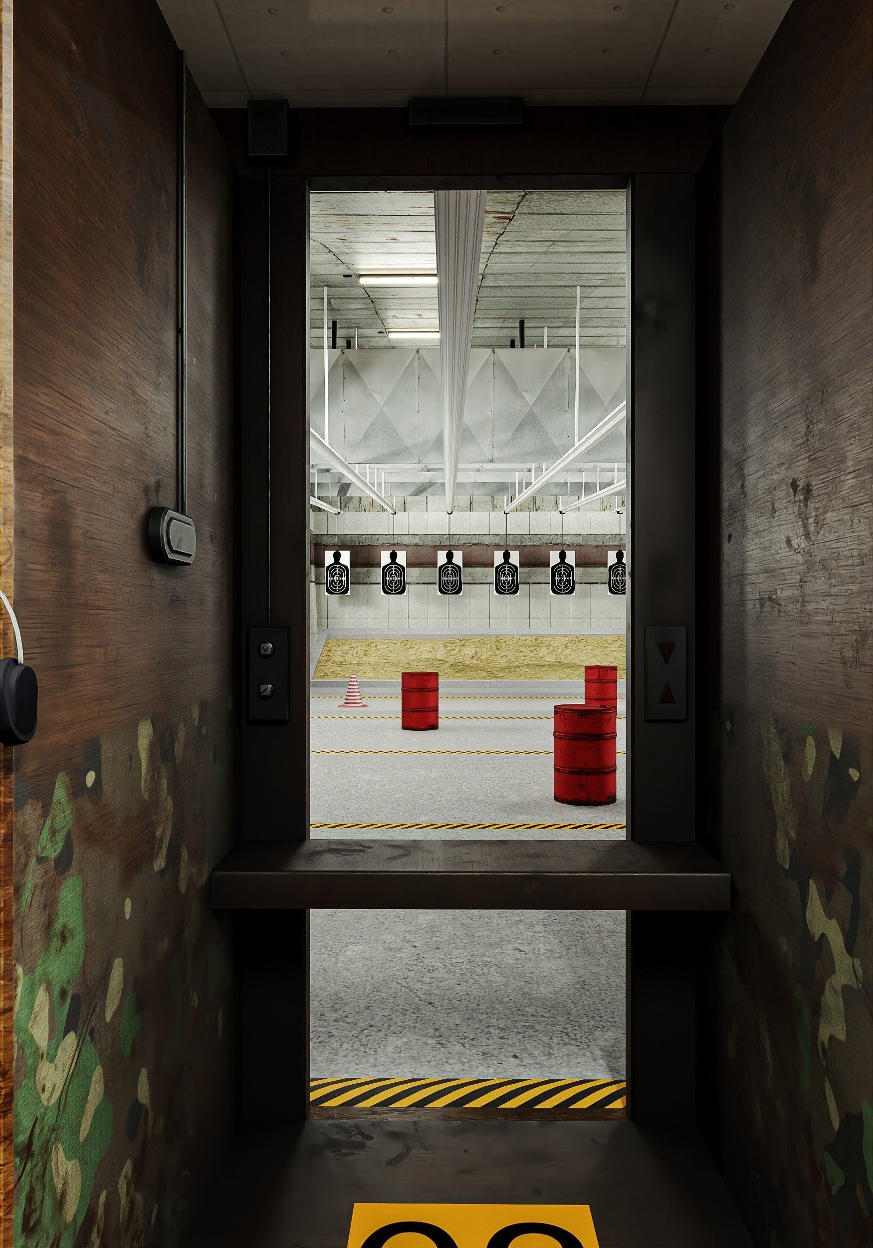 3D model Gun Ranges Room VR / AR / low-poly | CGTrader